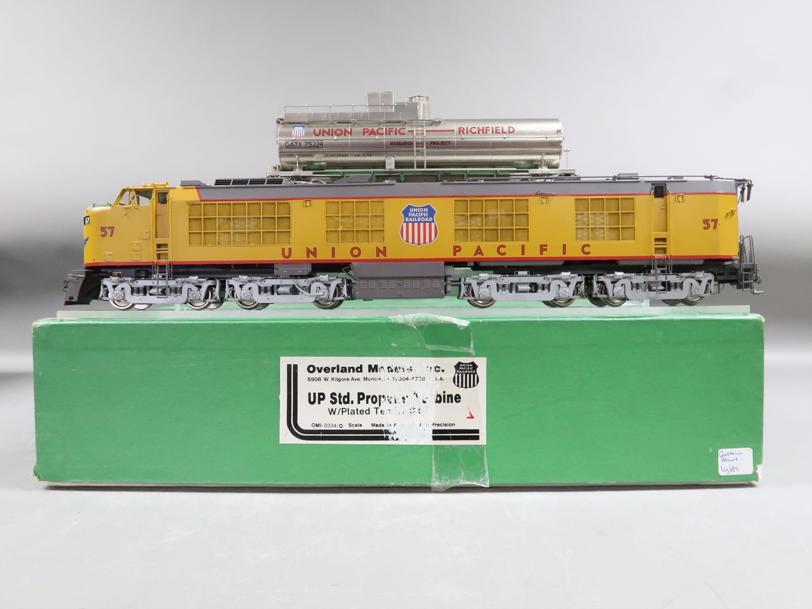 O Brass Model - OMI 0334 UP Union Pacific Standard Turbine With Plated ...