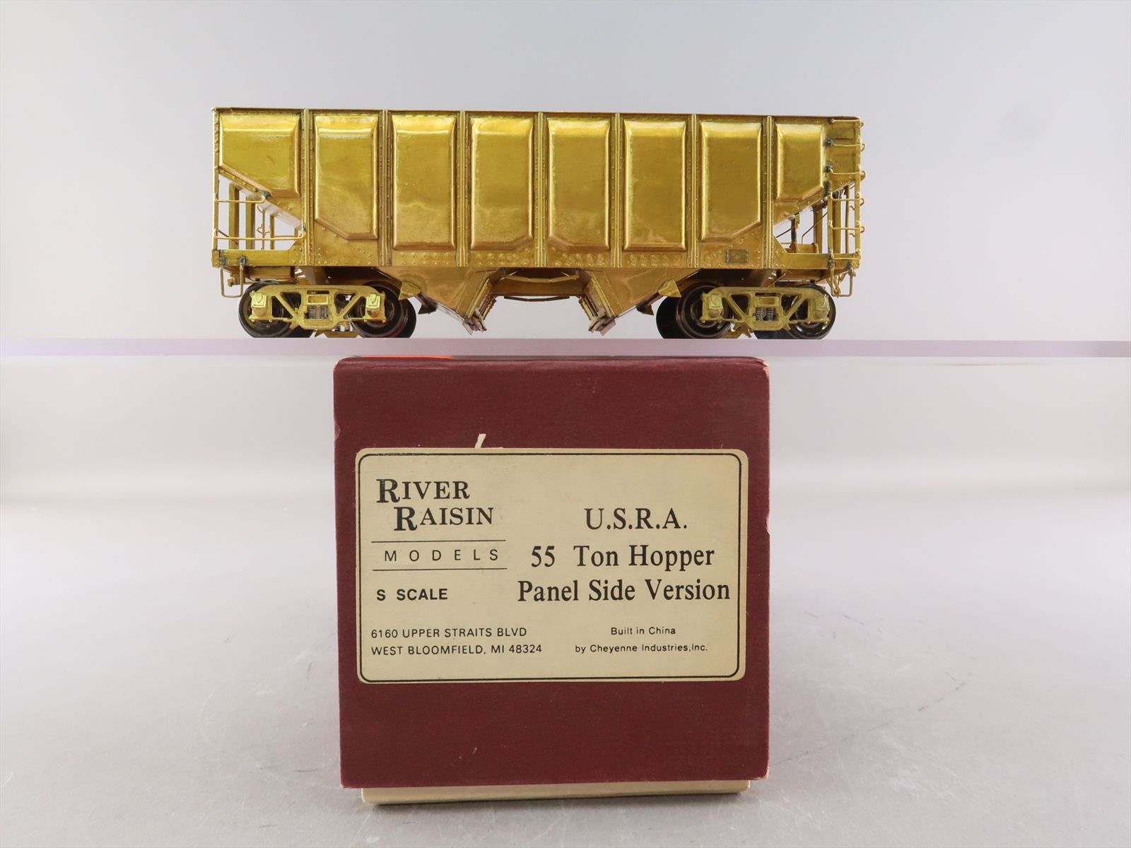S Brass Model - RRM River Raisin Models USRA 55-Ton Open Hopper Car As ...