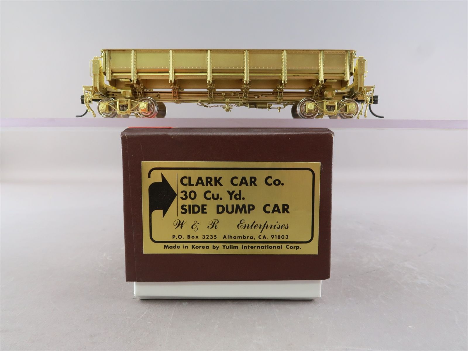 HO Brass Model - W&R Clark Car Company 30 Cubic Yard Side Dump Car ...