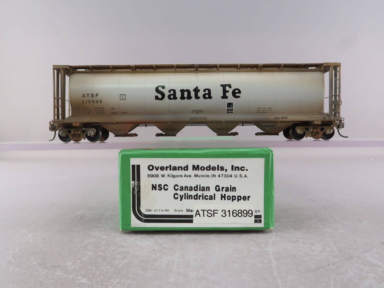 HO Brass Model - OMI 3115 AT&SF Santa Fe Cylindrical Covered Grain ...