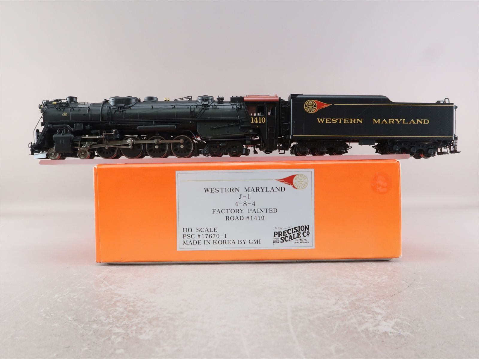 HO Brass Model - PSC 17670-1 WM Western Maryland J-1 4-8-4 #1410 - F/P - GMI