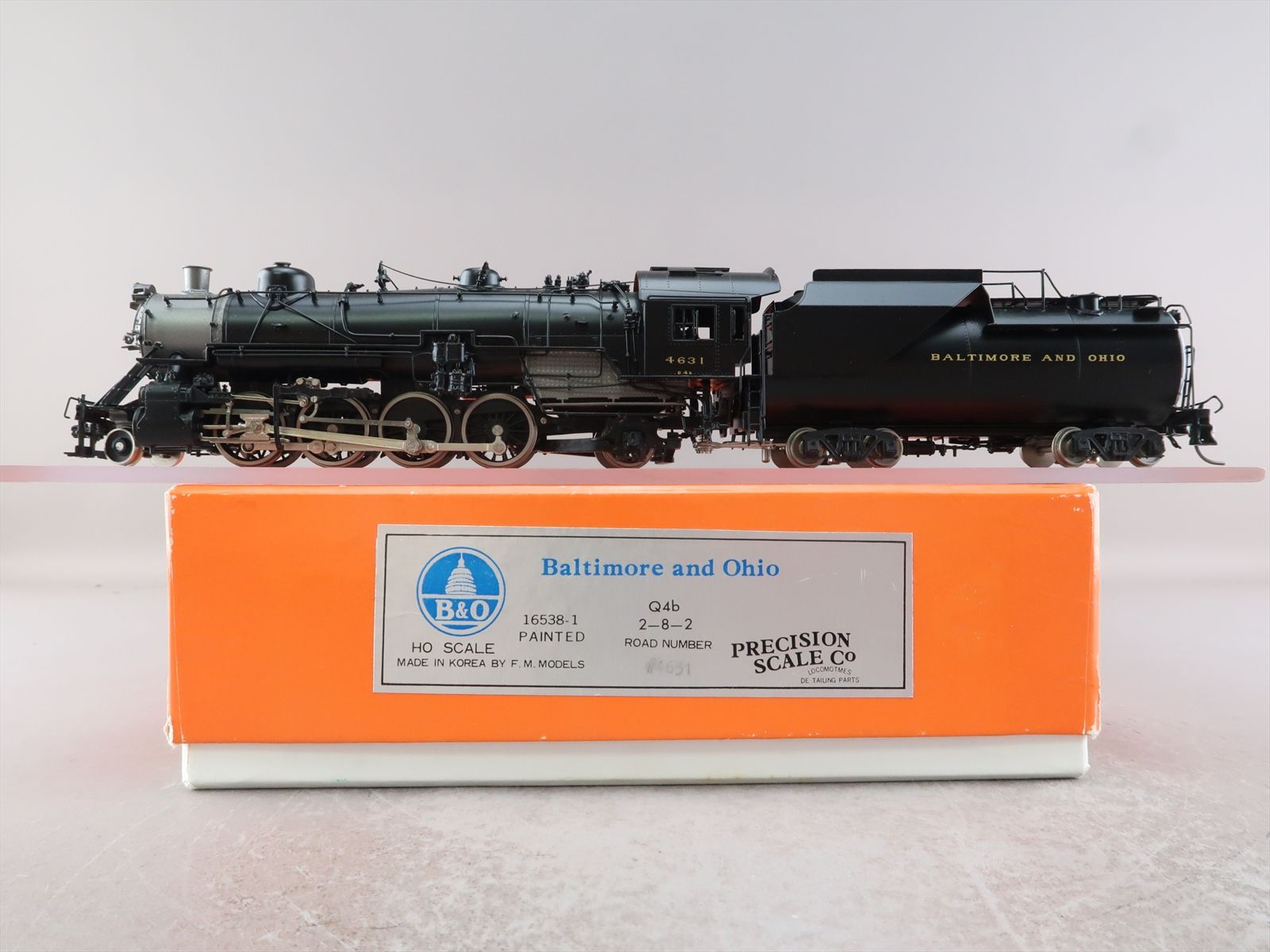 HO Brass Model - PSC 16538-1 B&O Baltimore & Ohio Q4b 2-8-2 #4631 - F/P ...