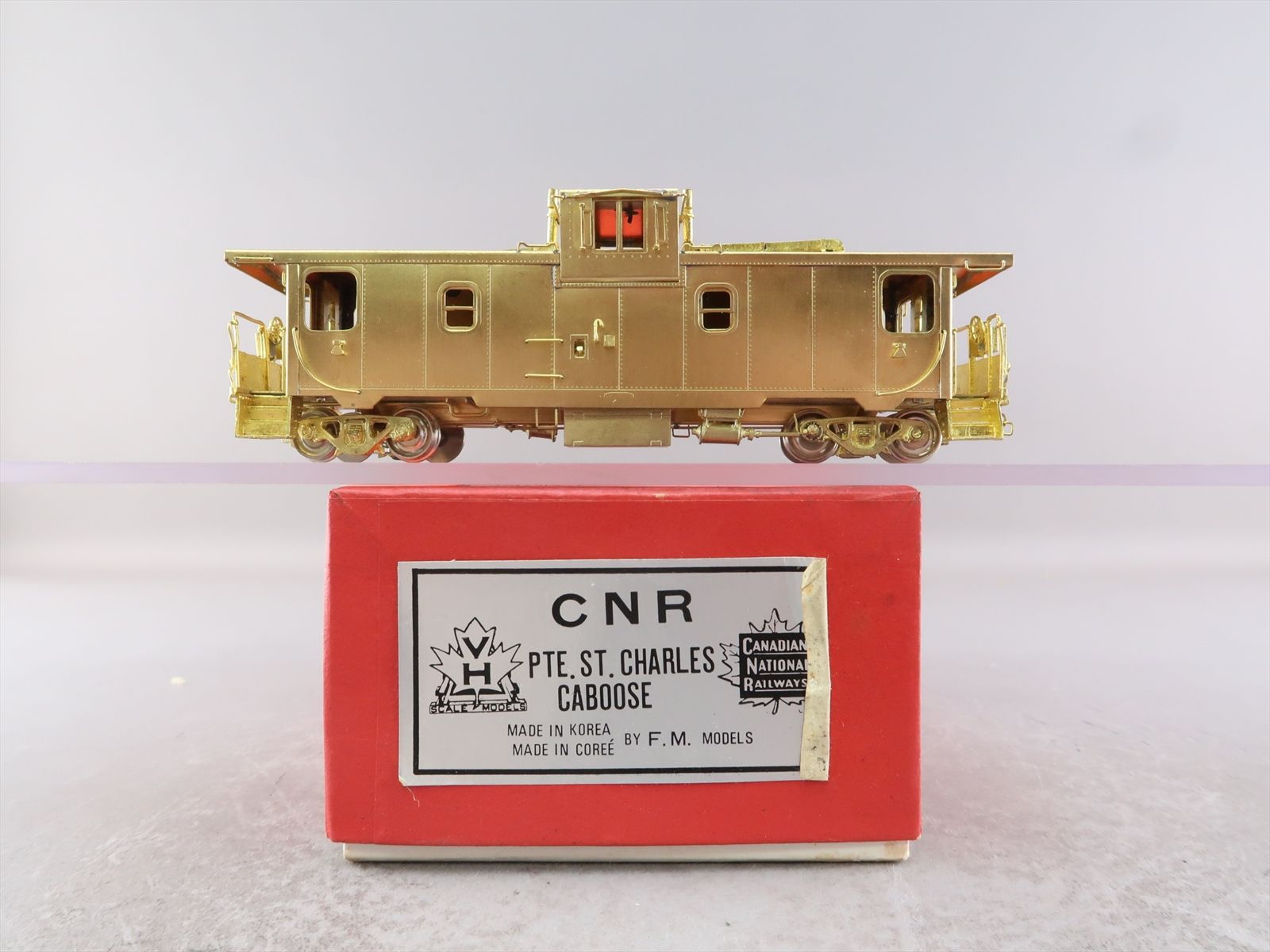 HO Brass Model - VH Van CN CNR Canadian National Pointe St. Charles Caboose - Unpainted - 1985 ...