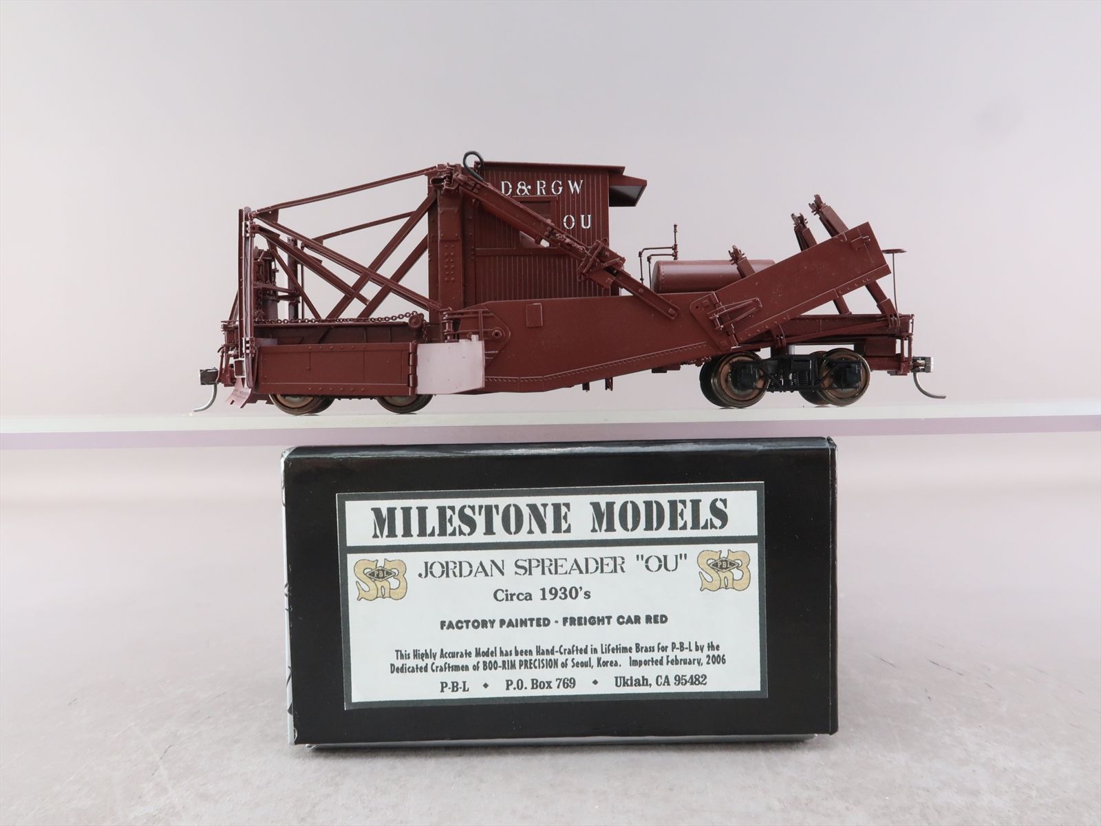 Sn3 Brass Model - PBL D&RGW Rio Grande Jordan Spreader 1930's #OU - F/P ...