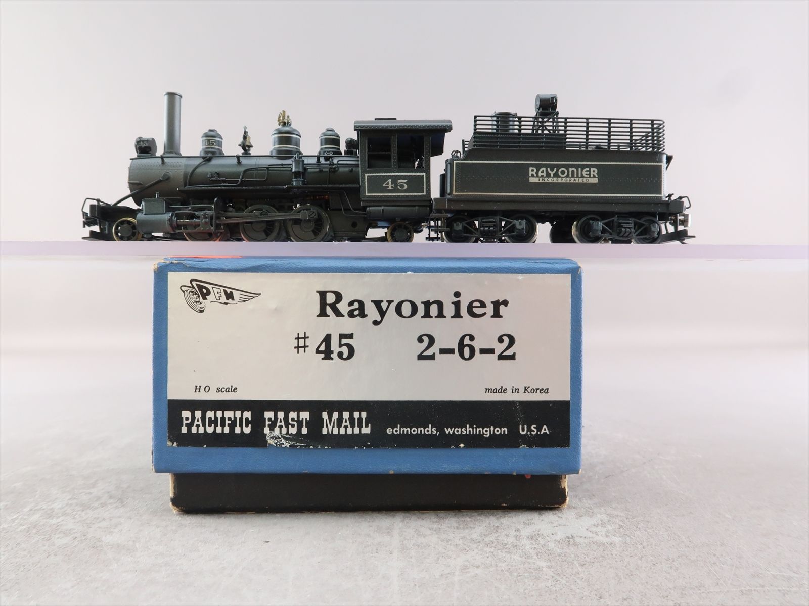 HO Brass Model - PFM Rayonier 2-6-2 #45 - Custom - 1977 Run - Samhongsa