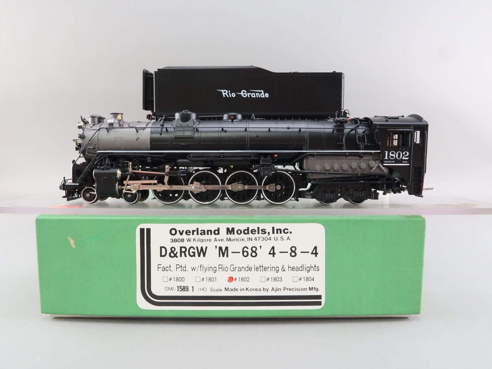HO Brass Model - OMI 1589.1 D&RGW Rio Grande M-68 4-8-4 #1802 - F/P ...