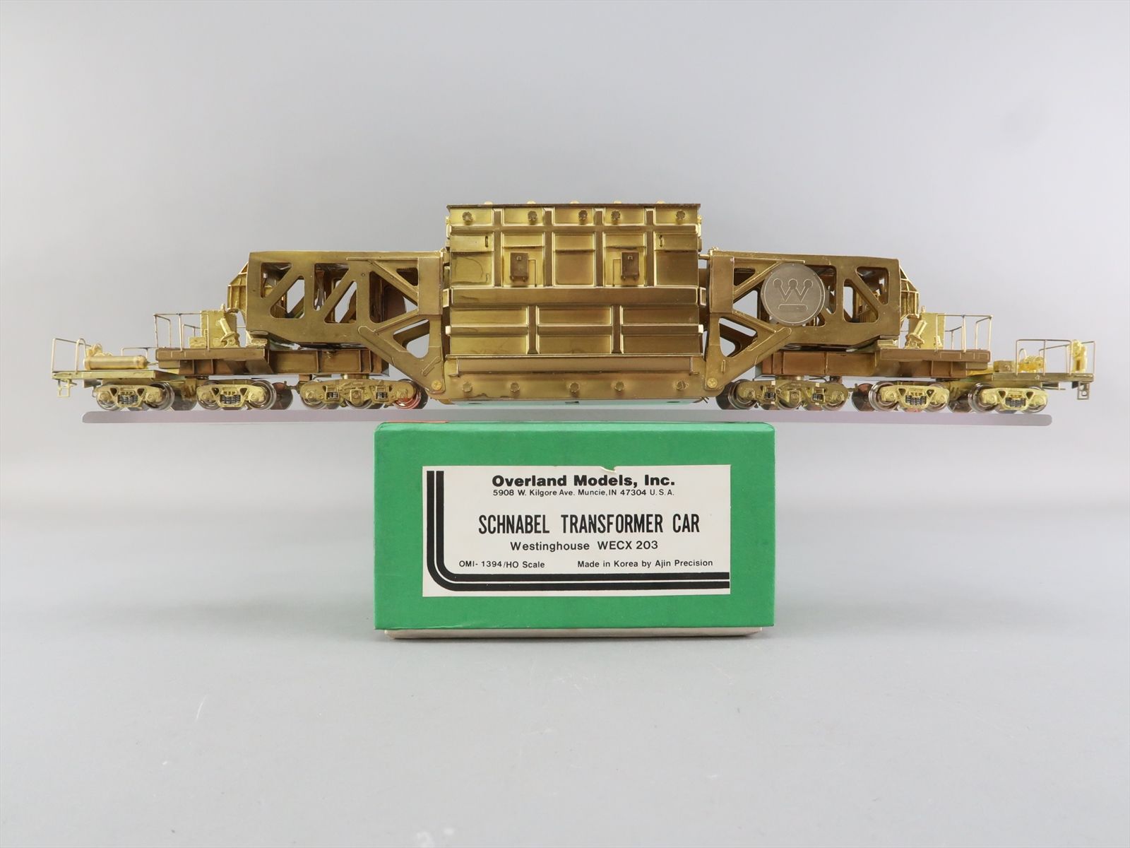 HO Brass Model - OMI 1394 WECX Westinghouse Schnabel Transformer Car #203 - Unpainted - 1985 Run ...