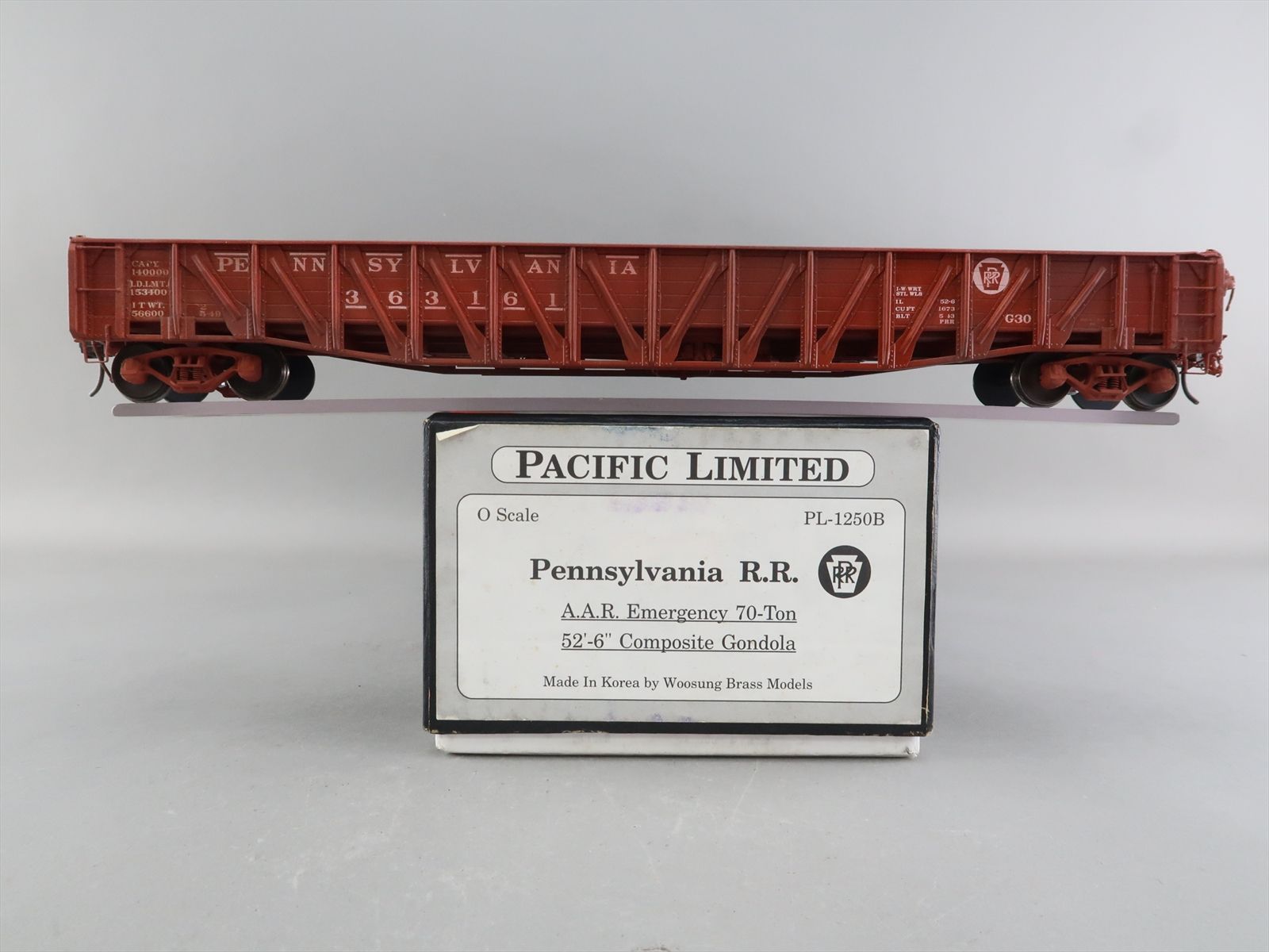 O Brass Model - Pacific Limited PL-1250B PRR Emergency 70-Ton Gondola ...