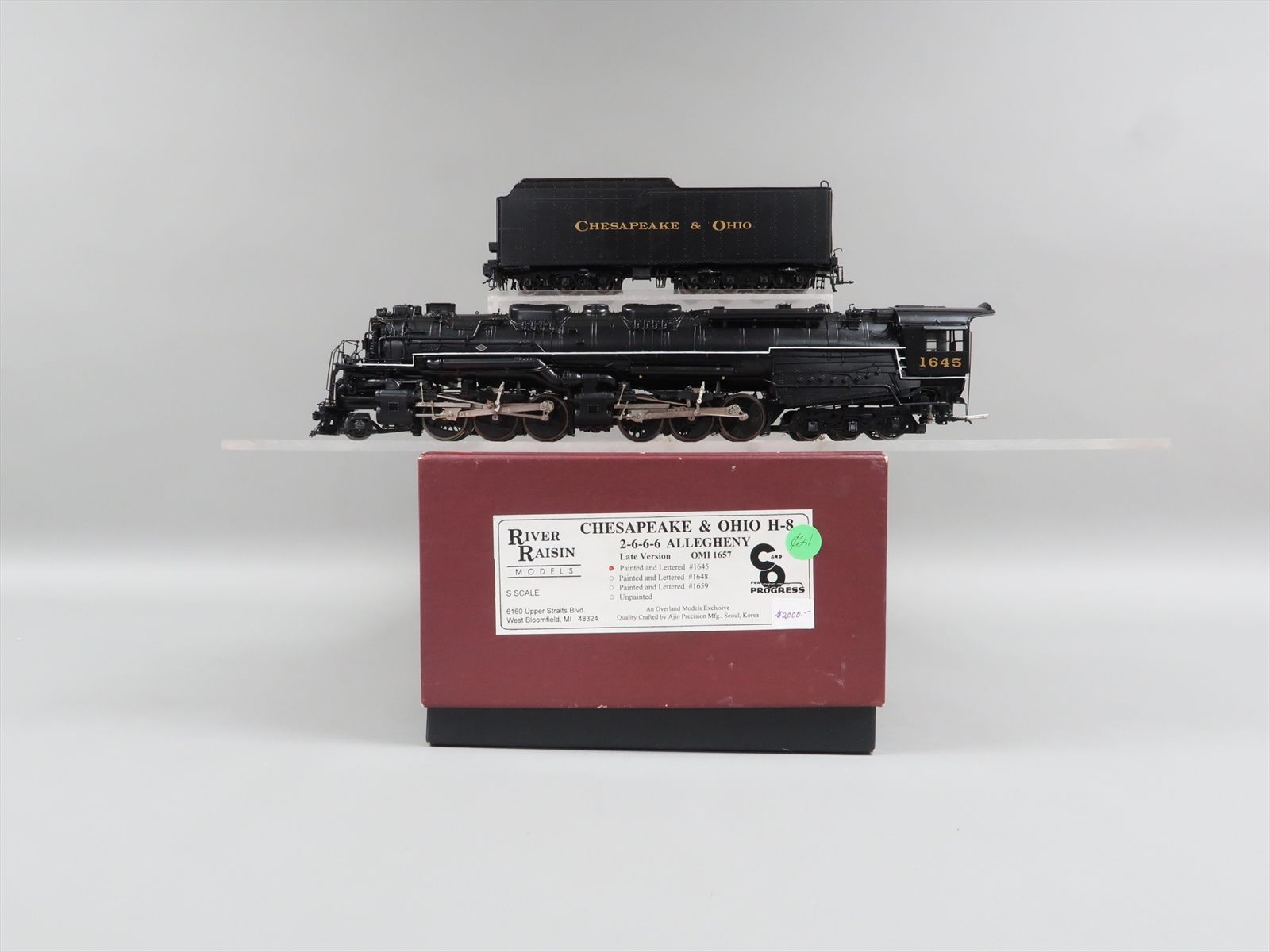 S Brass Model - RRM River Raisin Models OMI 1657 C&O Chesapeake & Ohio ...