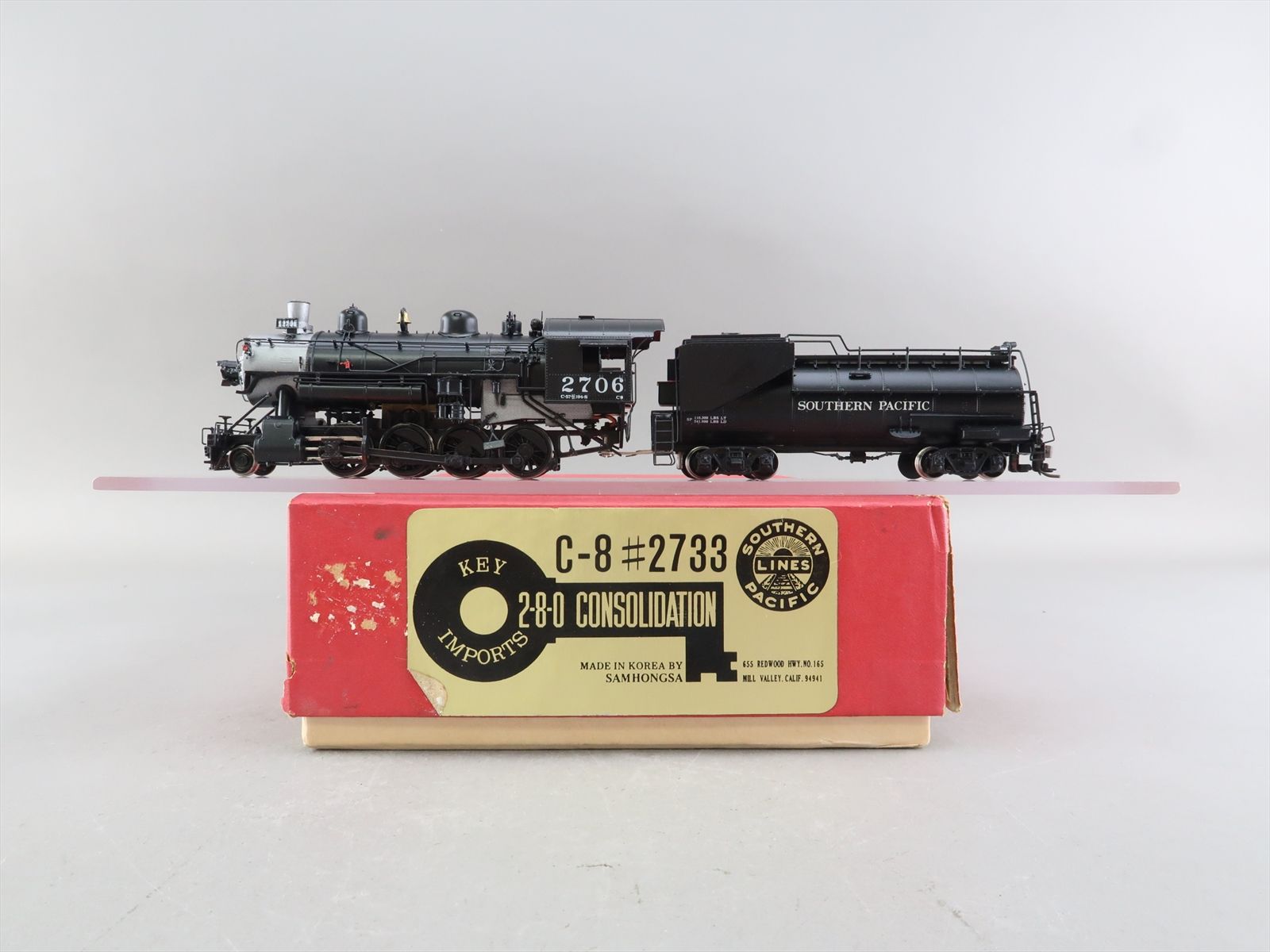 HO Brass Model - Key SP Southern Pacific 2-8-0 C-8 Consolidation #2706 - Pro Paint by Bill ...
