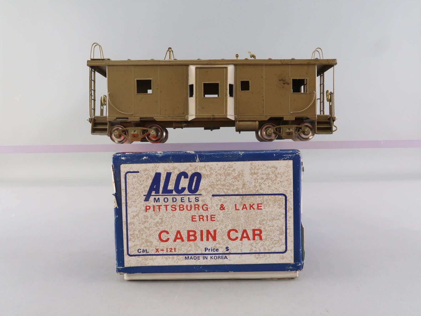 HO Brass Model - ALCO P&LE Pittsburg & Lake Erie Cabin Car X-121 - Unpainted - Made in Korea