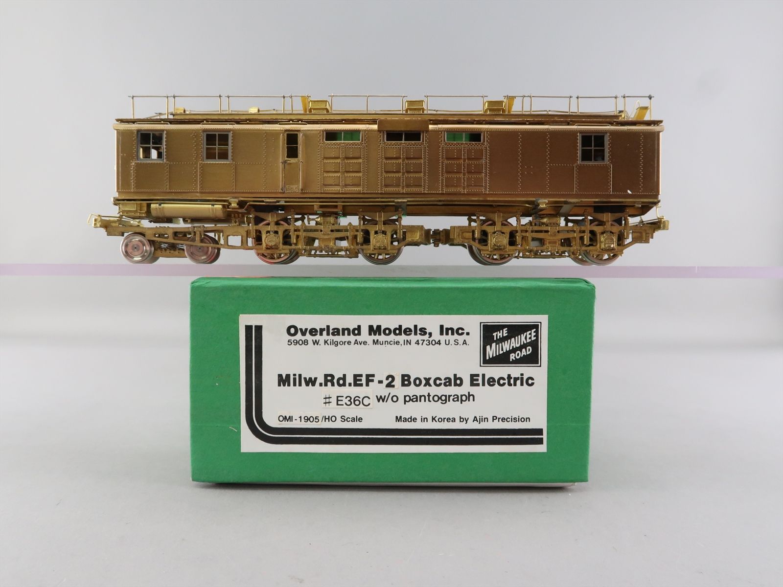 HO Brass Model - OMI 1905 Milwaukee Road EF-2 Boxcab Electric w/o Pantograph #E36C - Unpainted ...