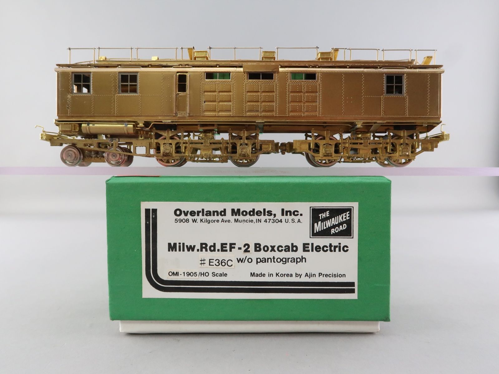 HO Brass Model - OMI 1905 Milwaukee Road EF-2 Boxcab Electric w/o Pantograph #E36C - Unpainted ...