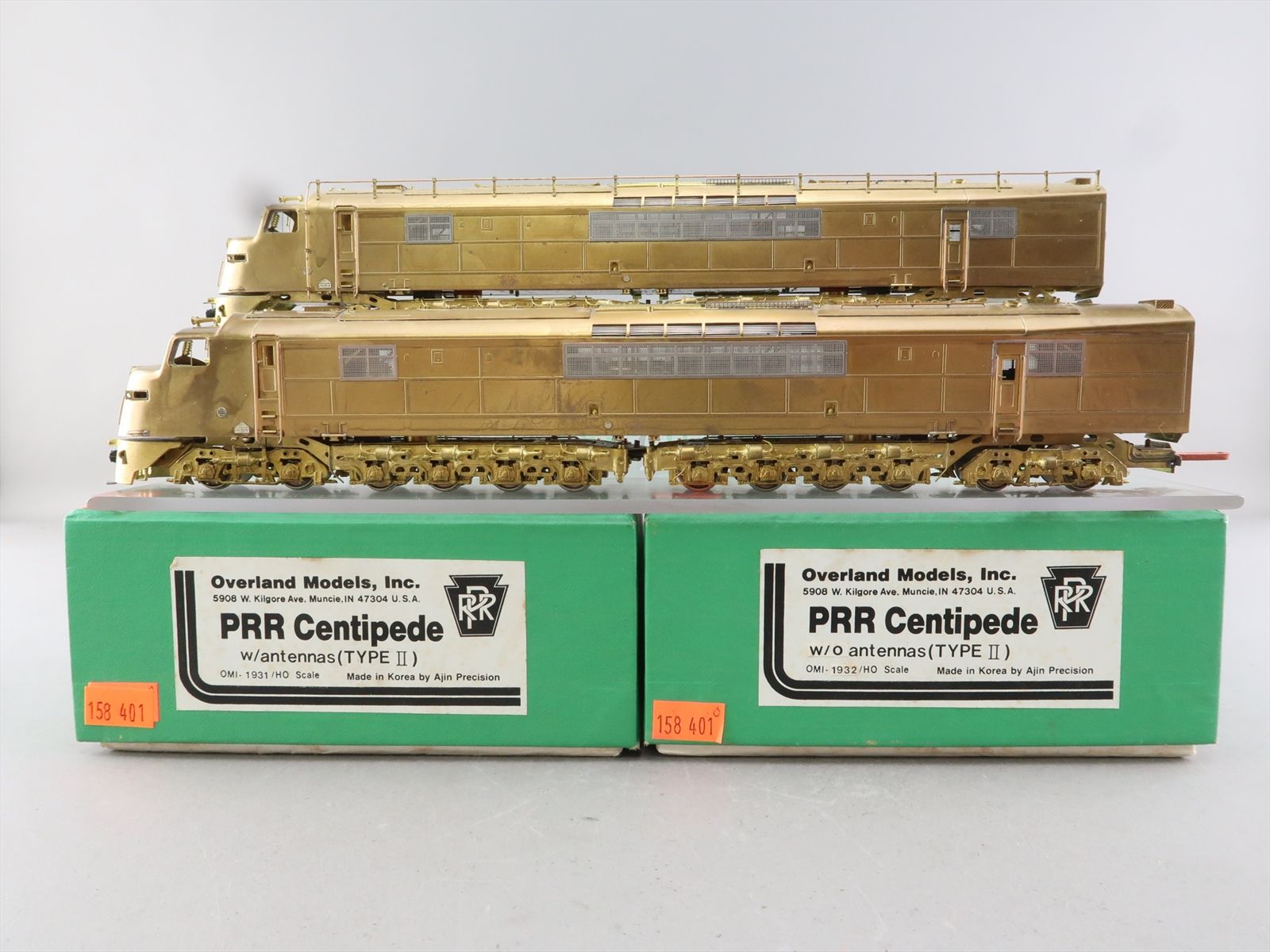 HO Brass Model - Overland OMI 1931 + 1932 PRR Pennsylvania Centipede ...