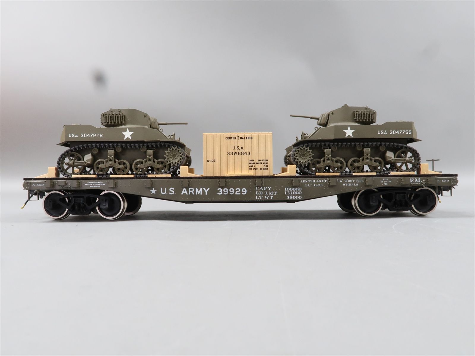 G Brass Model - FAM USAX Smithsonian National Museum Models Flat Car w ...
