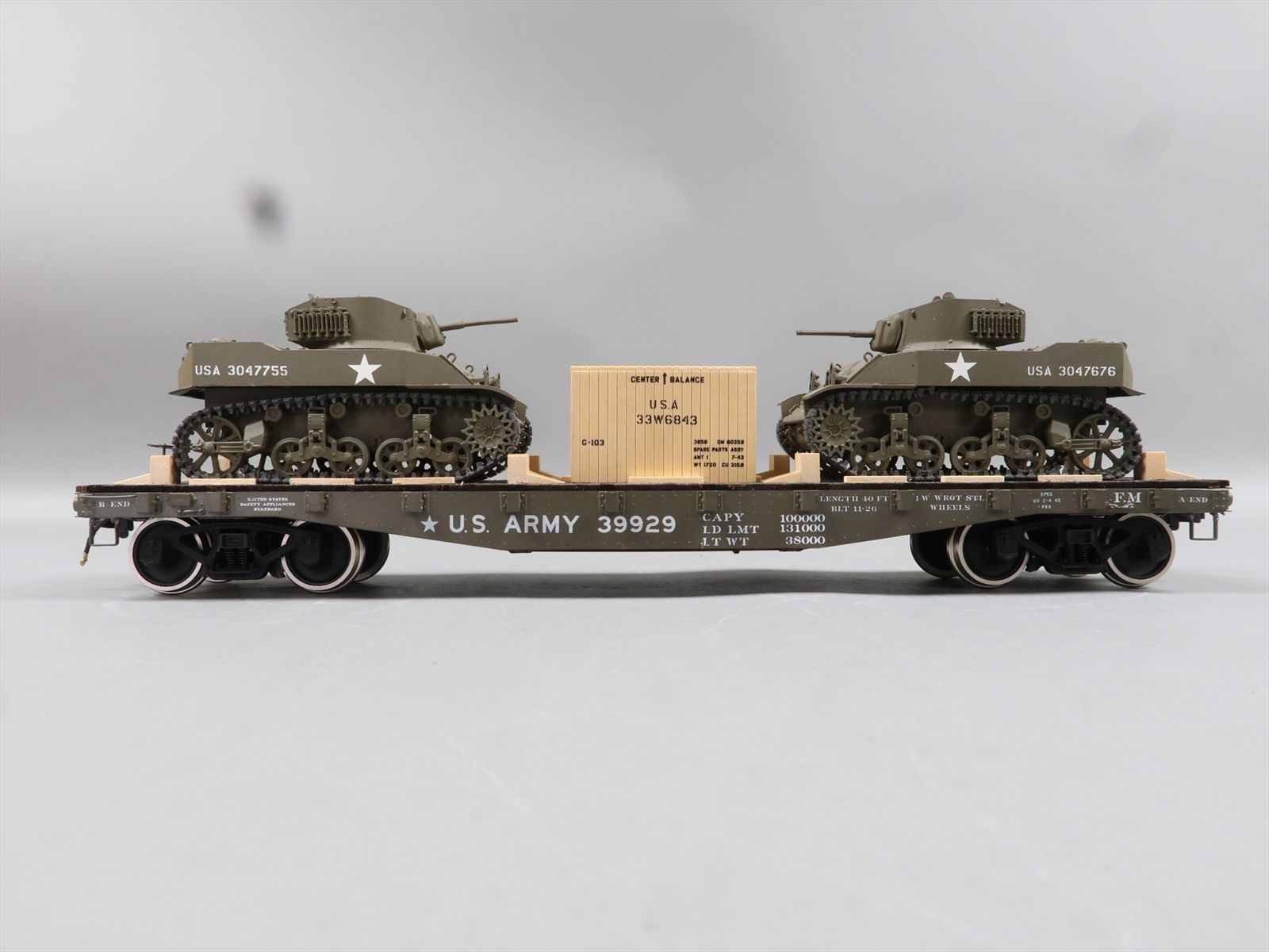 G Brass Model - FAM USAX Smithsonian National Museum Models Flat Car w ...