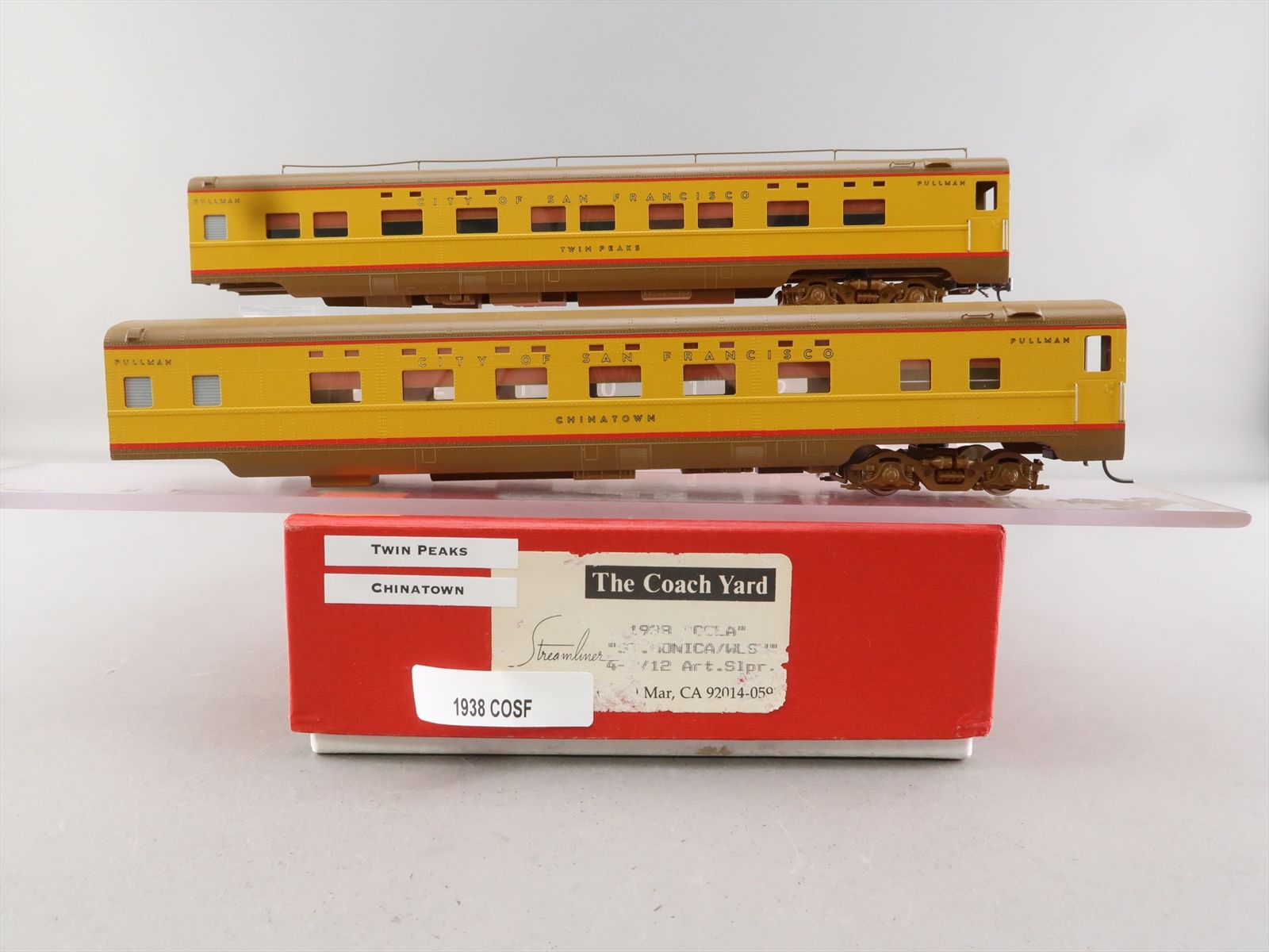 HO Brass Model - TCY 0219 COSF San Francisco UP Union Pacific 1938 Articulated Sleeper 4-3 ...