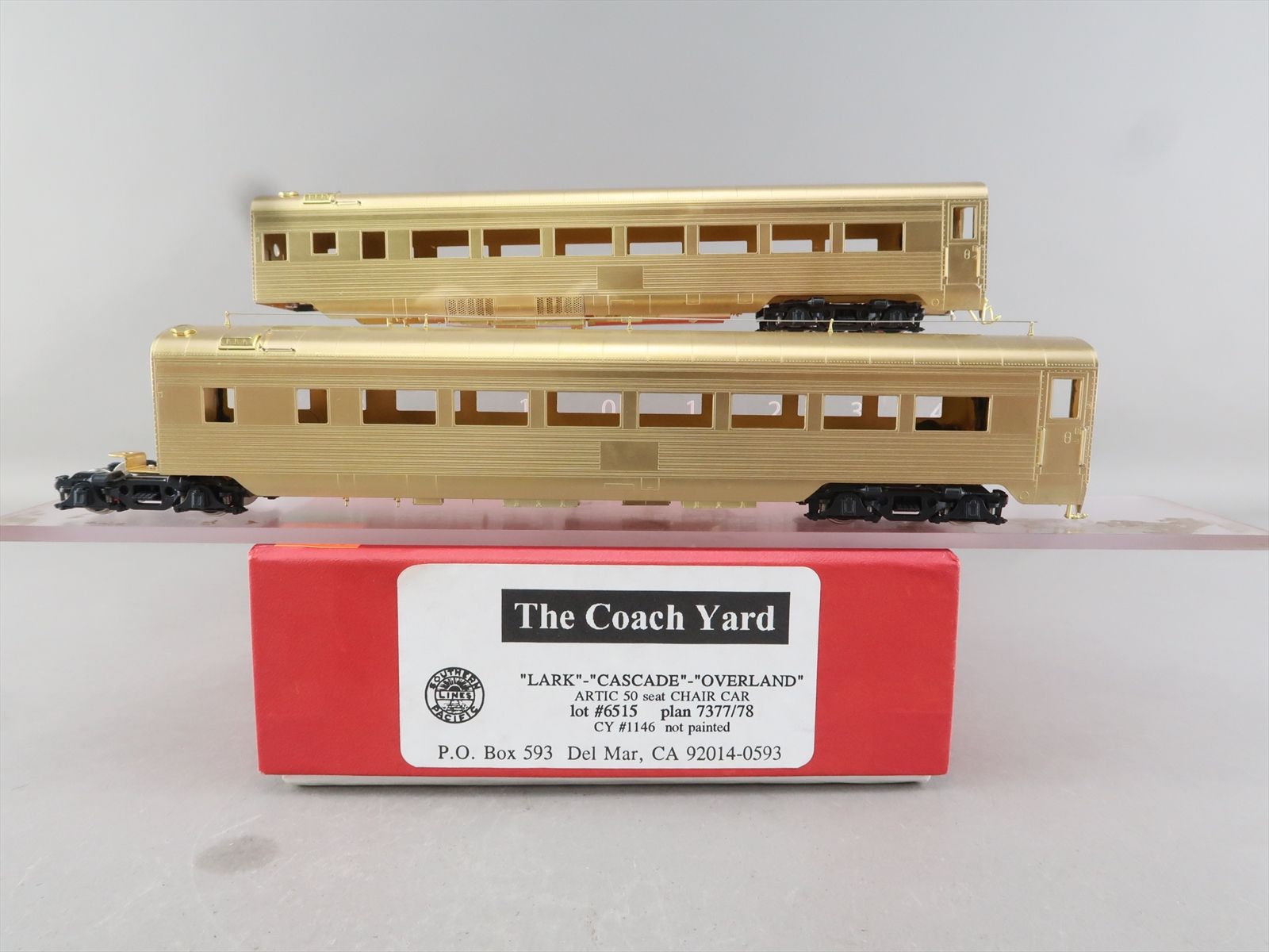 HO Brass Model - TCY 1146 SP Southern Pacific Articulated 50 Seat Chair ...