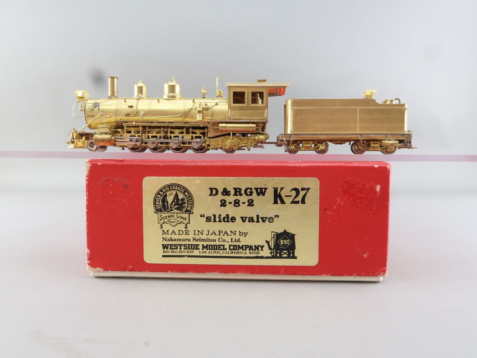 HOn3 Brass Model - WMC D&RGW Rio Grande K-27 Mud Hen Slide Valve ...