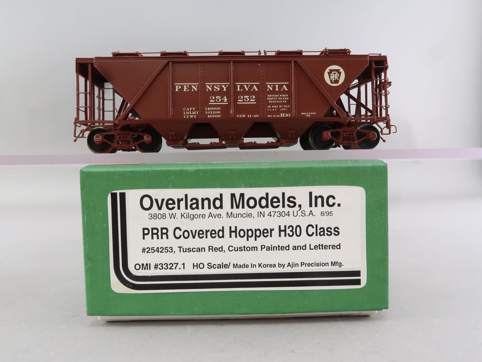 HO Brass Model - OMI 3327.1 PRR Pennsylvania Covered Hopper H30 #254252 ...