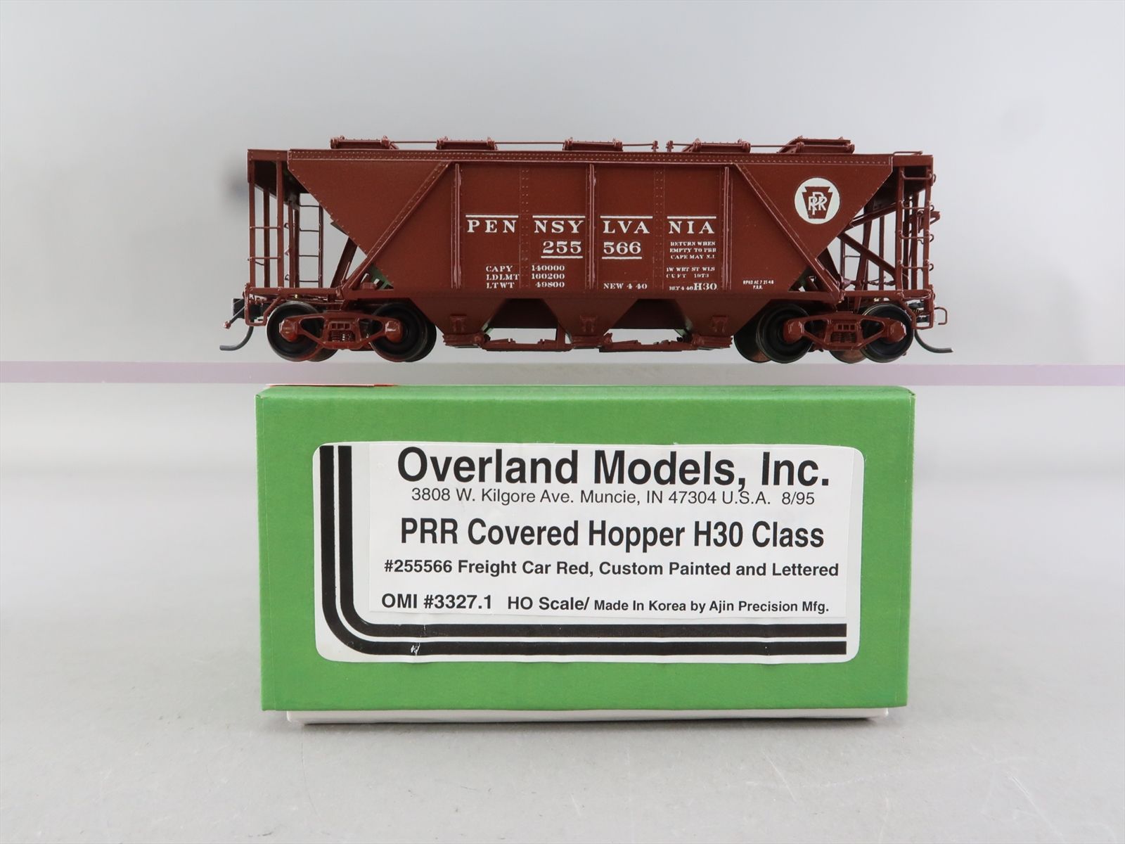 HO Brass Model - OMI 3327.1 PRR Pennsylvania Covered Hopper H30 #255566 ...