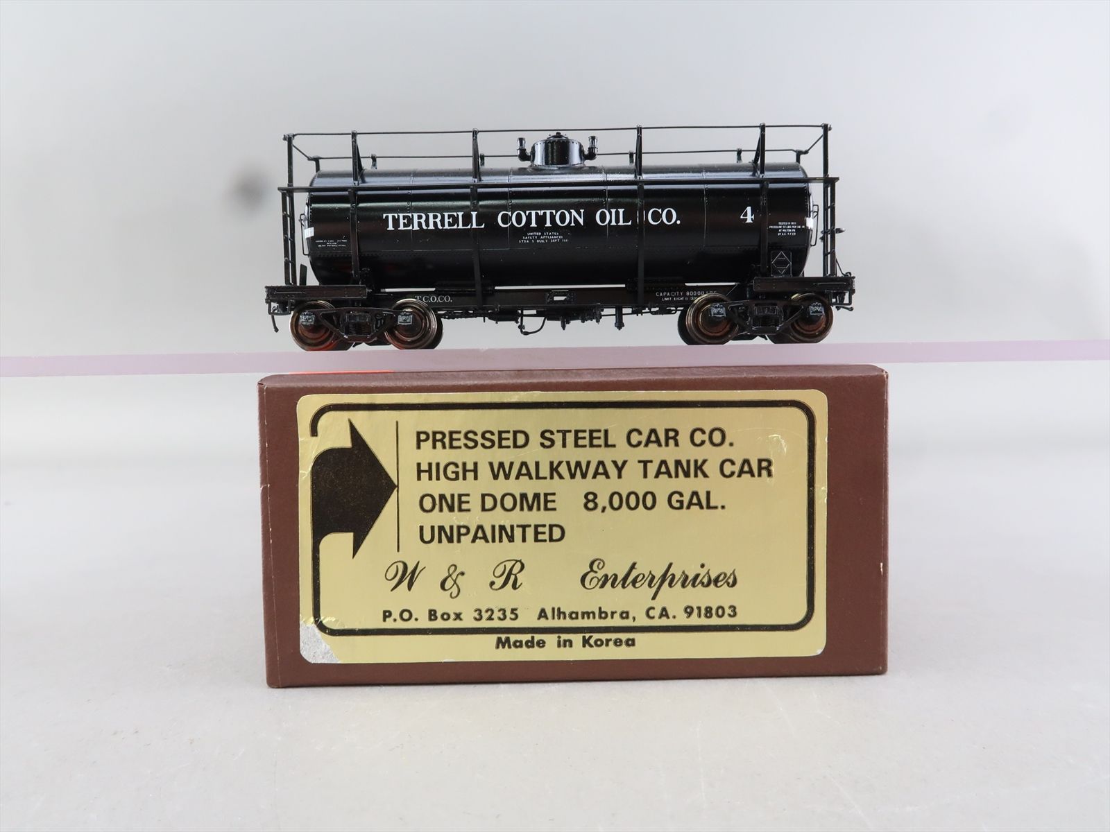 HO Brass Model - W&R Pressed Steel Car Co. High Walkway Tank Car One ...