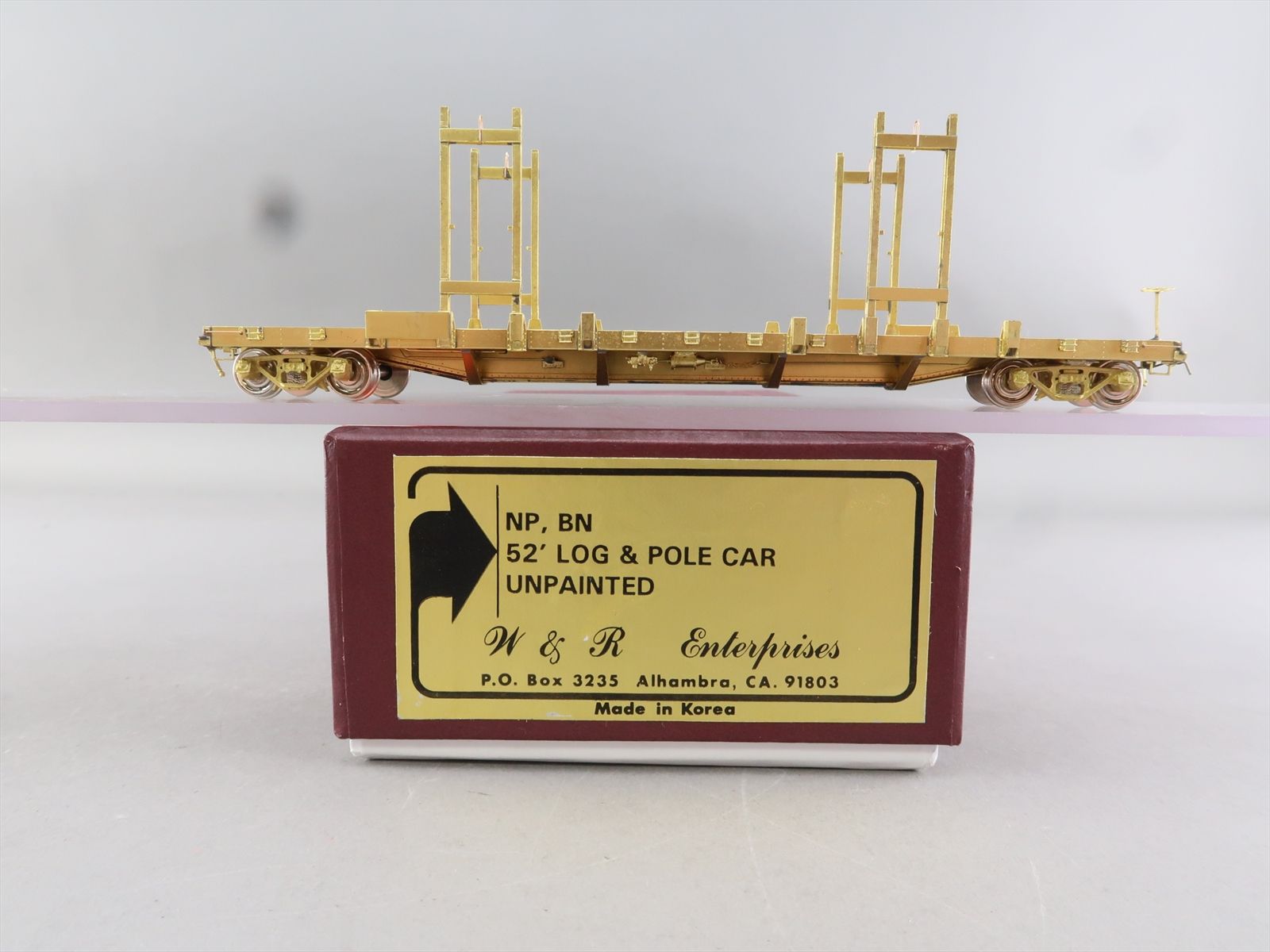 HO Brass Model - W&R NP / BN 52' Log & Pole Car - Unpainted - 1996 Run ...