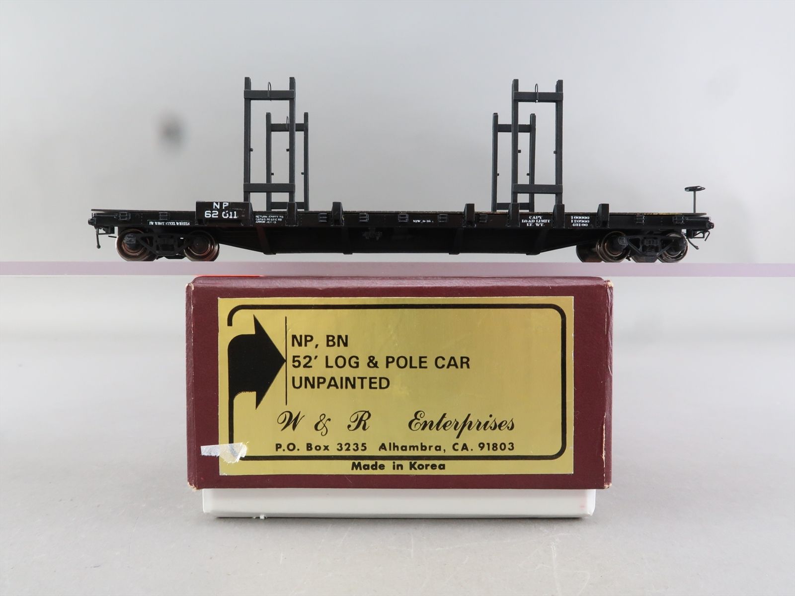 HO Brass Model - W&R NP Northern Pacific 52' Log & Pole Car #62011 ...
