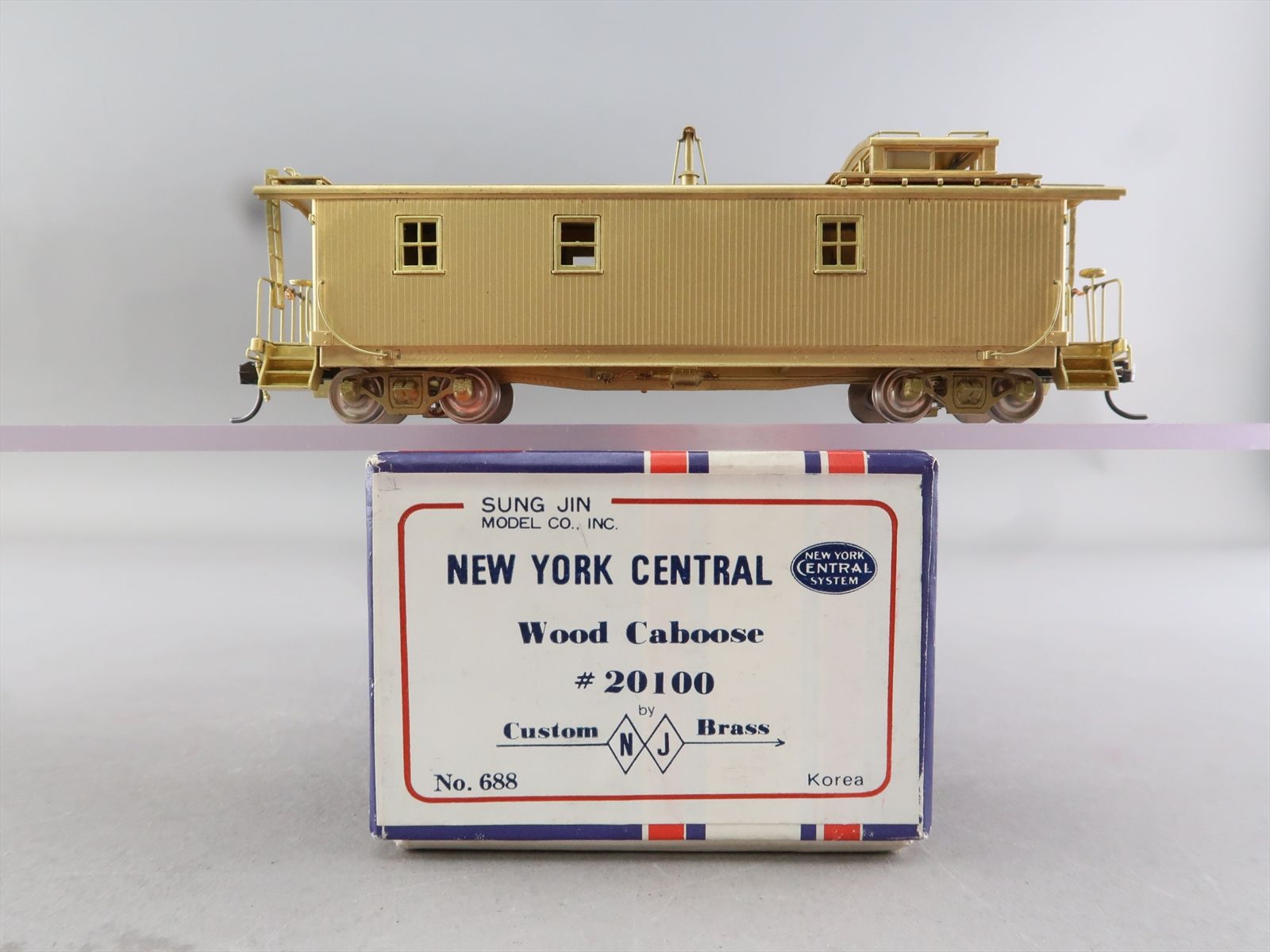 HO Brass Model - NJCB 688 NYC New York Central Wood Caboose #20100 ...