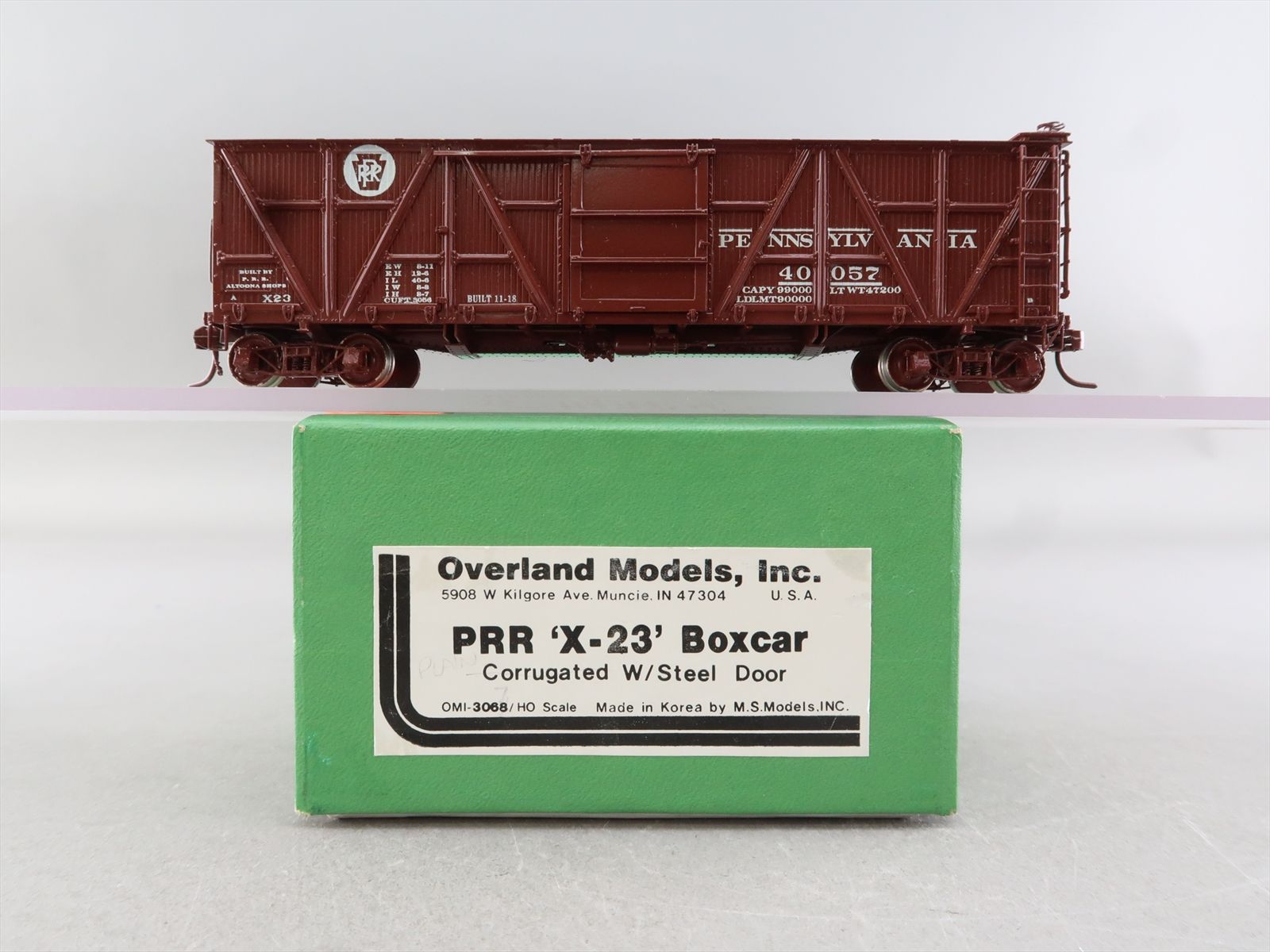 HO Brass Model - OMI 3068 PRR Pennsylvania X-23 Boxcar w/ Corrugated ...