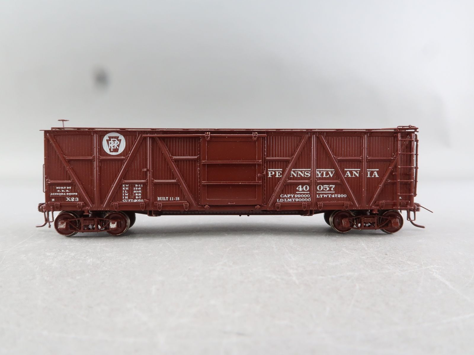 HO Brass Model - OMI 3068 PRR Pennsylvania X-23 Boxcar w/ Corrugated ...