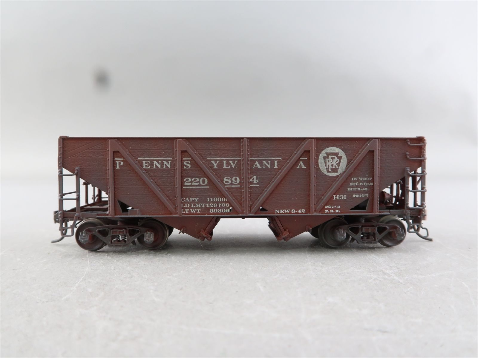 HO Brass Model - OMI 3106 PRR Pennsylvania H-31C Steel 2-Bay Hopper ...