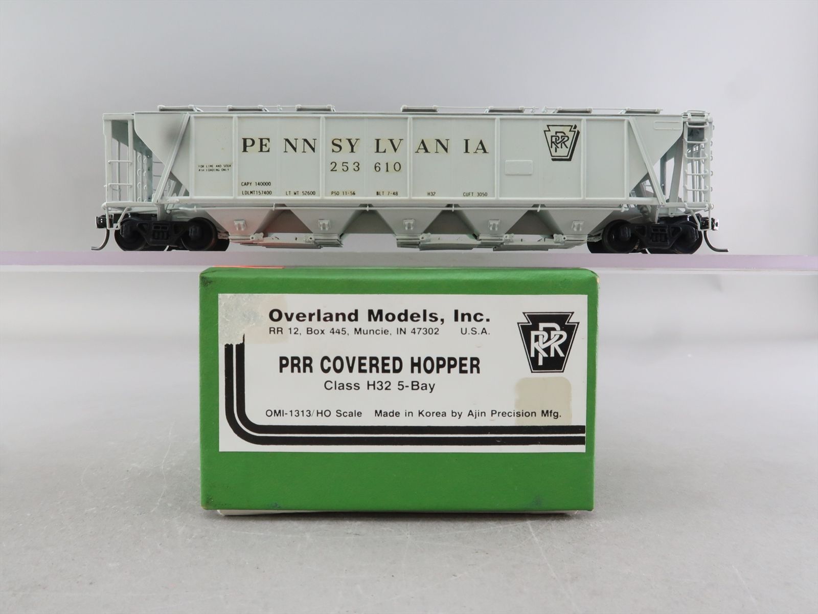 HO Brass Model - OMI 1313 PRR Pennsylvania H32 5 Bay Covered Hopper ...