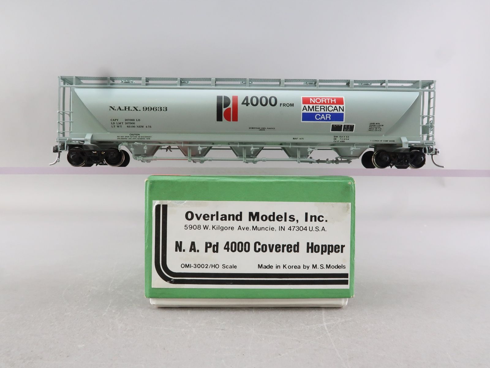 HO Brass Model - OMI 3002 NAHX North American Pd 4000 Covered Hopper ...