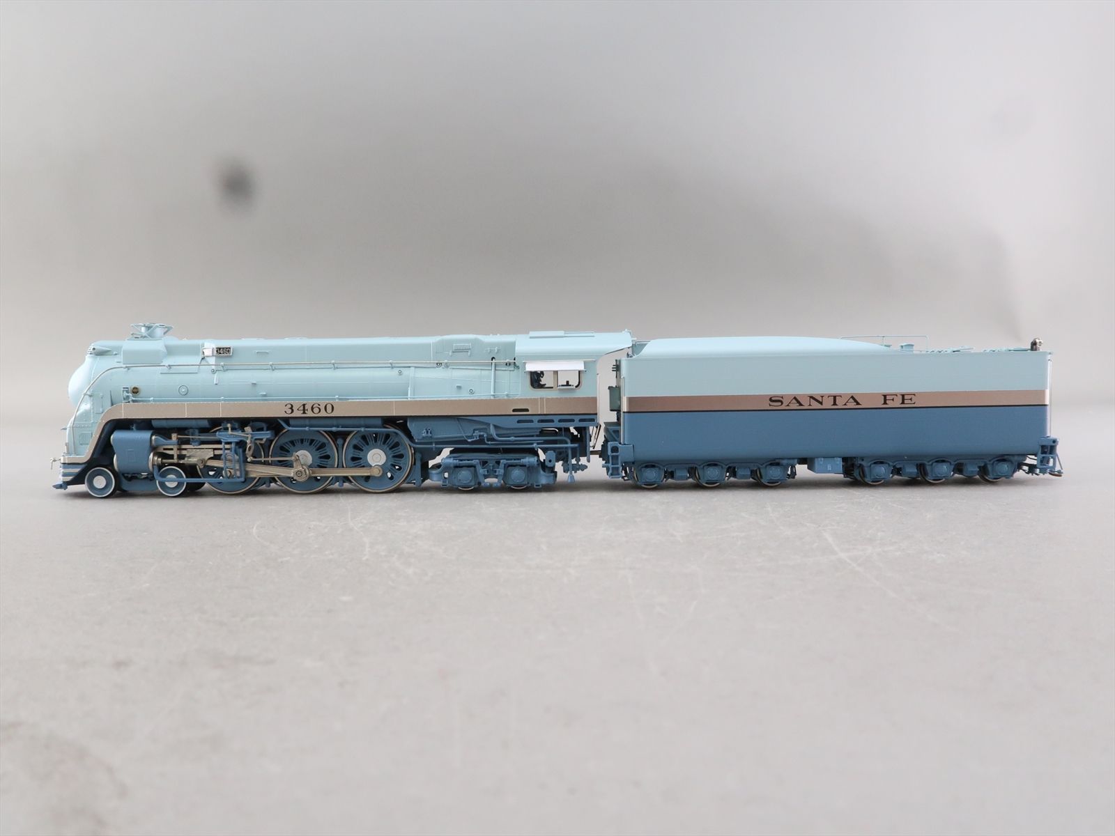HO Brass Model - Hallmark Super Crown AT&SF Santa Fe Streamlined Blue Goose 4-6-4 #3460 Modified ...