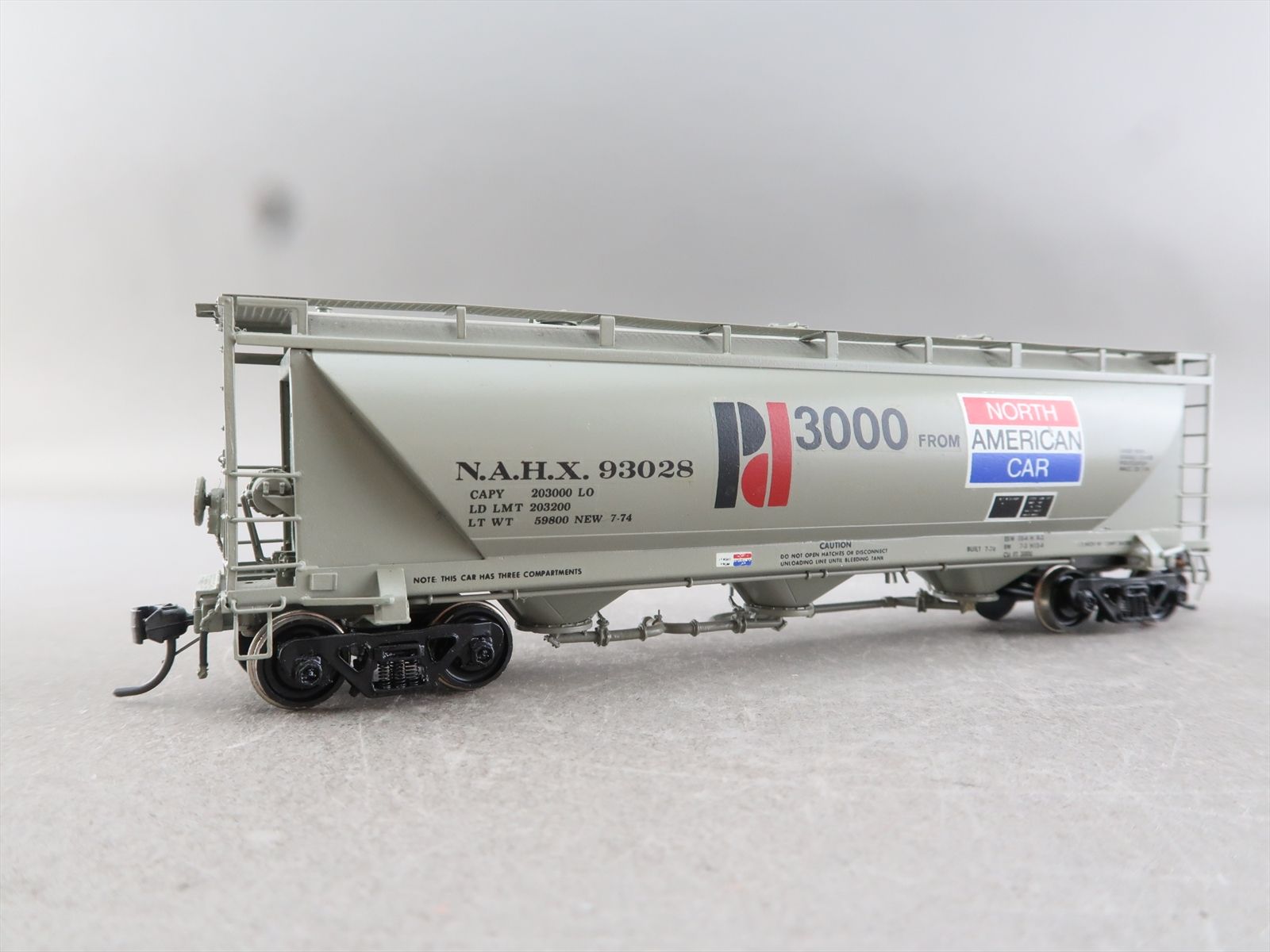 HO Brass Model - OMI 3001 NAHX Pd 3000 Covered Hopper #93028 - Custom ...