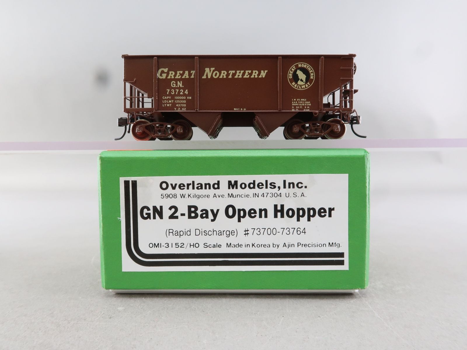 HO Brass Model - OMI 3152 GN Great Northern 2 Bay Open Hopper Rapid ...