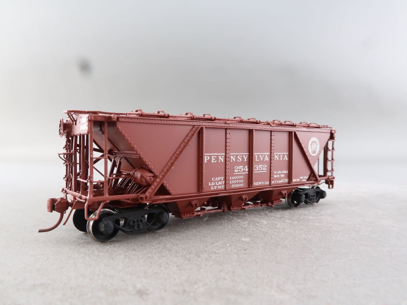 HO Brass Model - PSC 15860-4 PRR 70 Ton Covered Hopper Car AAR Class ...