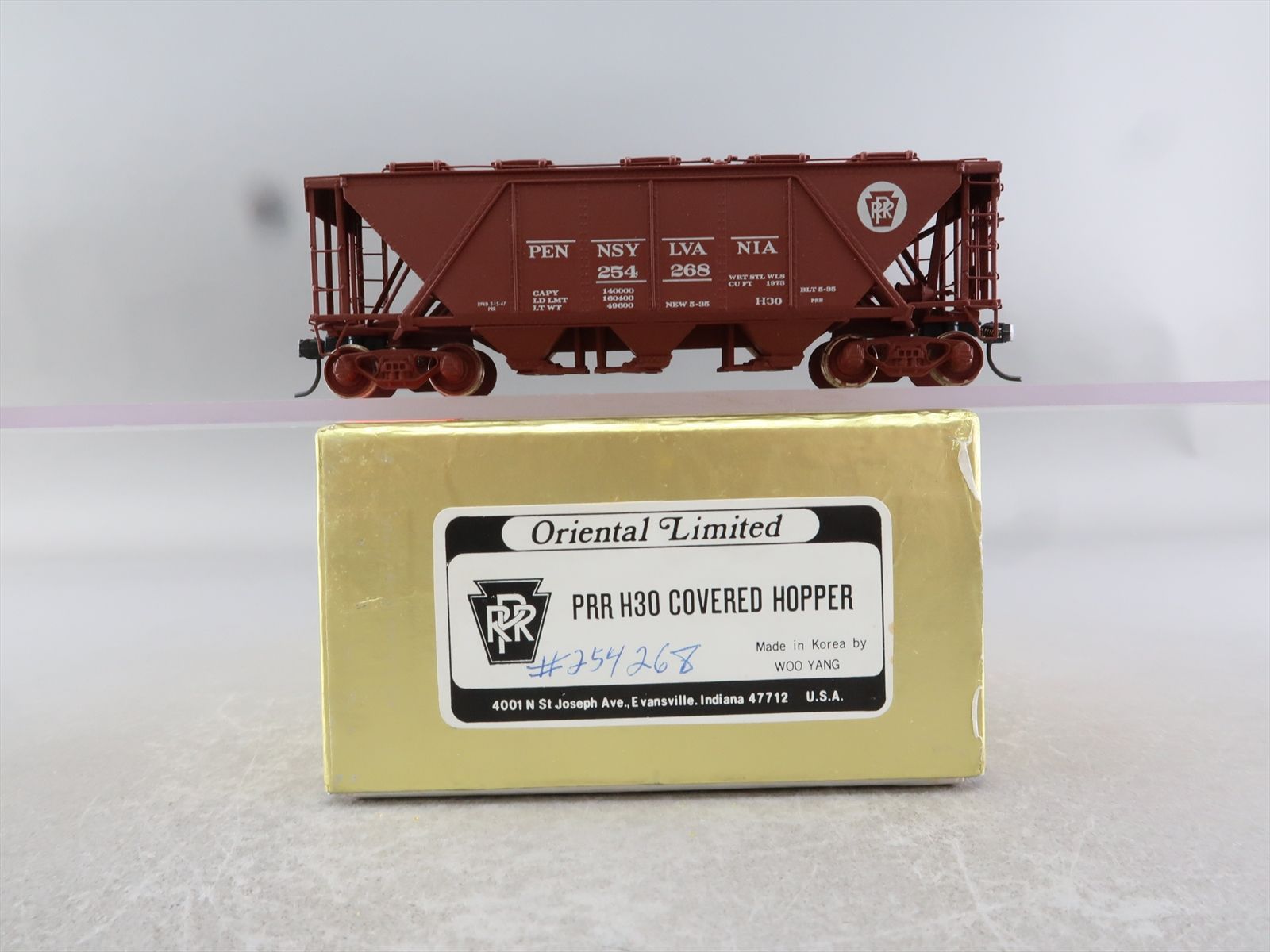 HO Brass Model - Oriental PRR Pennsylvania H30 Covered Hopper #254268 ...