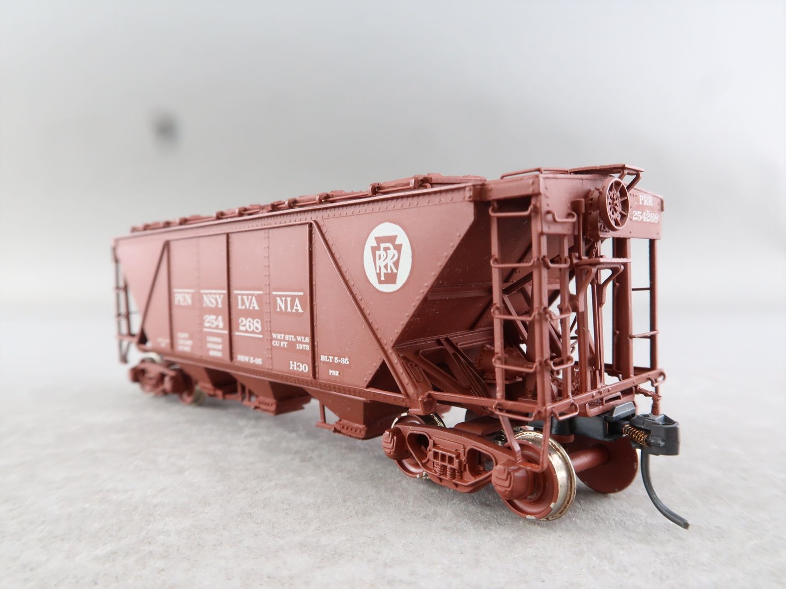 HO Brass Model - Oriental PRR Pennsylvania H30 Covered Hopper #254268 - Custom - 1982 Run - Woo Yang