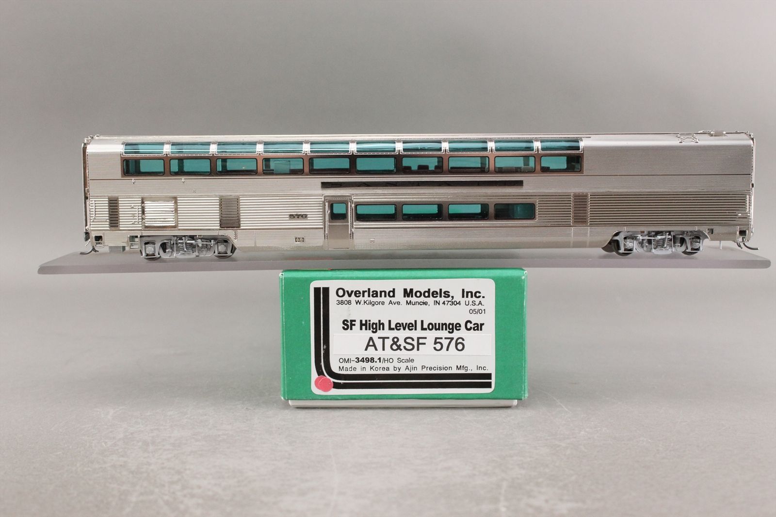 HO Brass Model - OMI 3498.1 AT&SF Santa Fe High Level Lounge Car #576 ...