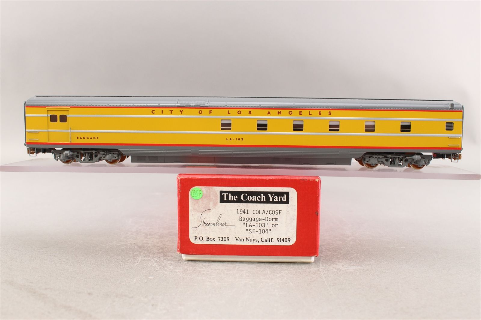 HO Brass Model - TCY UP COLA 1941 City of Los Angeles Baggage Dorm LA ...