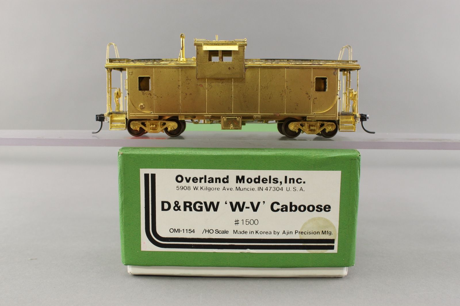HO Brass Model - OMI 1154 D&RGW Rio Grande W-V Wide Vision Caboose #1500 - Unpainted - 1991 Run ...
