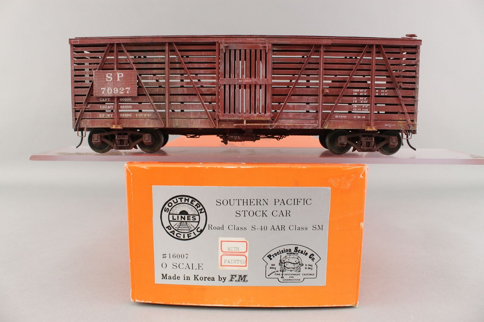 O Brass Model - PSC 16007 SP Southern Pacific Stock Livestock Car S-40 ...