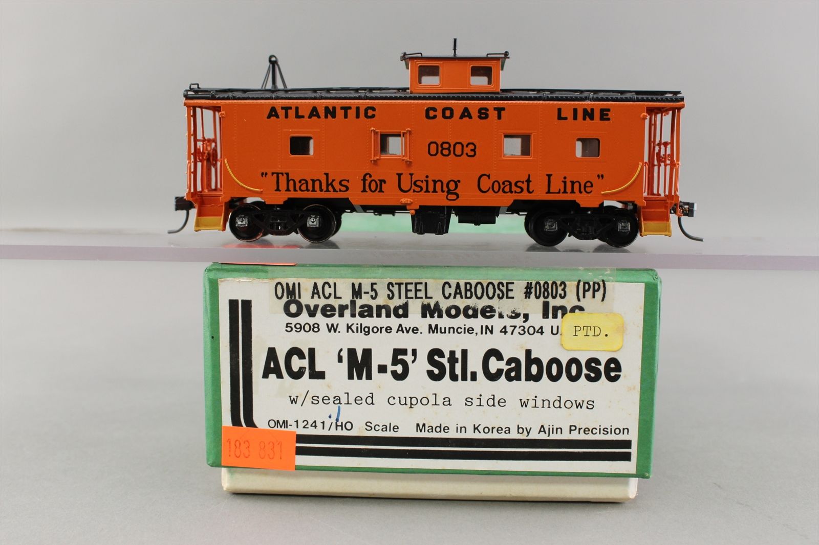HO Brass Model - OMI 1241.1 ACL Atlantic Coast Line M-5 Steel Caboose ...
