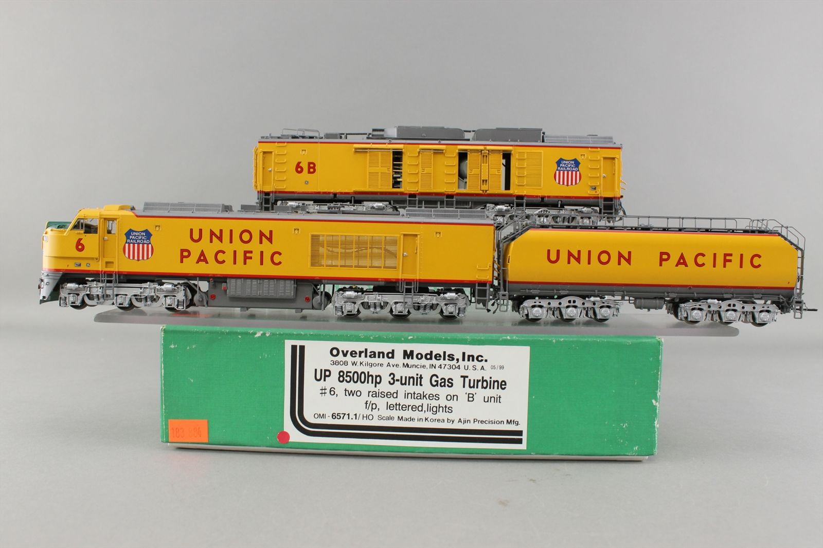 HO Brass Model - OMI 6571.1 UP Union Pacific 3-Unit Gas Turbine #6 - F ...