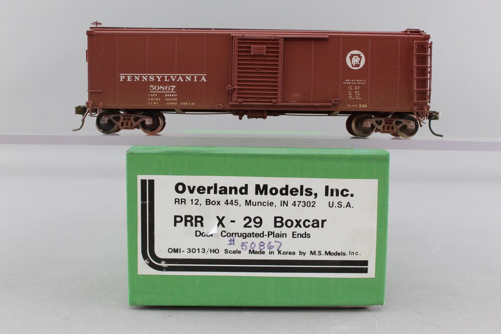 HO Brass Model Train - OMI 3013 PRR Pennsylvania X-29 Boxcar #50687 ...