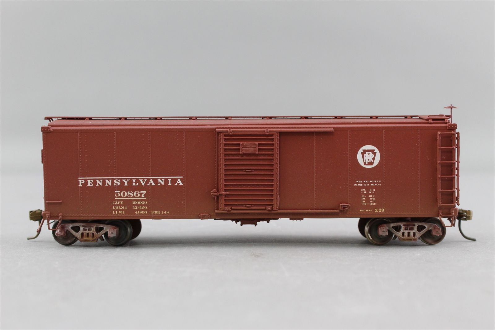 HO Brass Model Train - OMI 3013 PRR Pennsylvania X-29 Boxcar #50687 ...