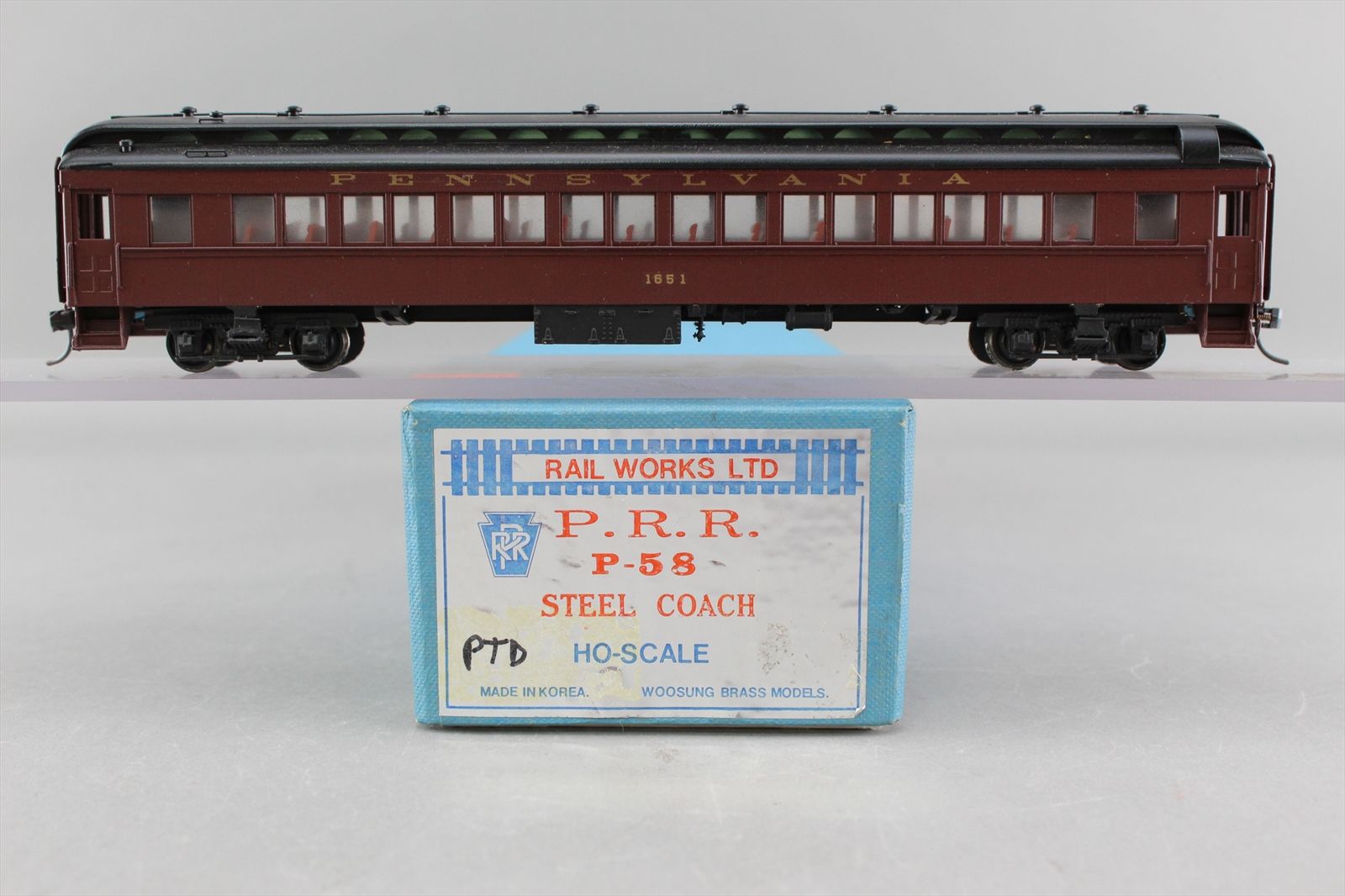 HO Brass Model - Railworks R-143 PRR Pennsylvania P-58 Steel Coach ...