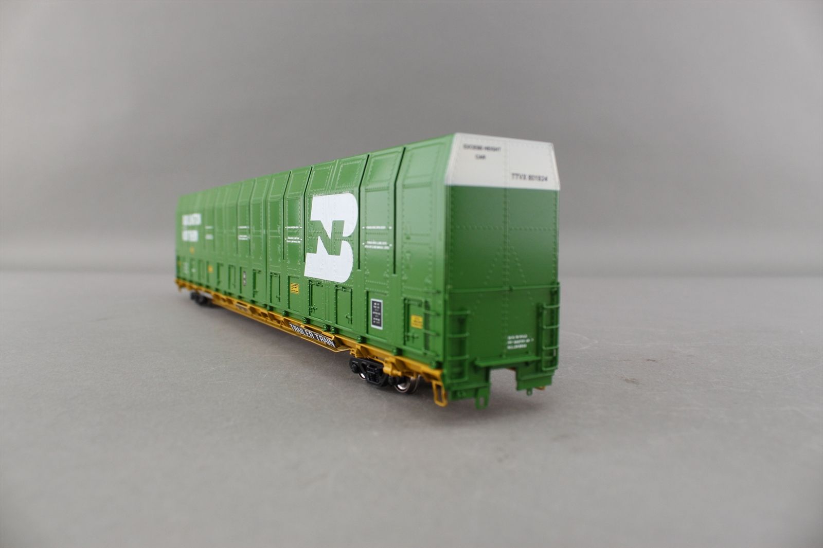 HO Brass Model - OMI 3010.2 BN Burlington Northern TTVX Trailer Train Vert-A-Pac Auto Carrier ...